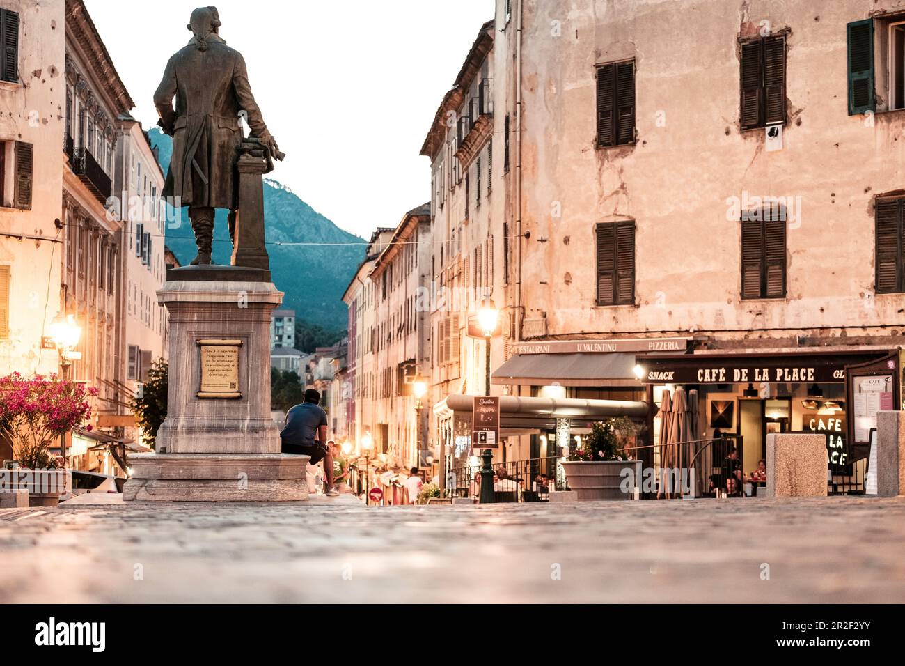 Statue of Pascal Paoli on Place Paoli, Corte "the secret capital of ...