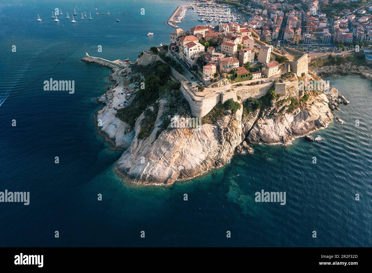Aerial view of the citadel of Calvi, Corsica, France Stock Photo - Alamy