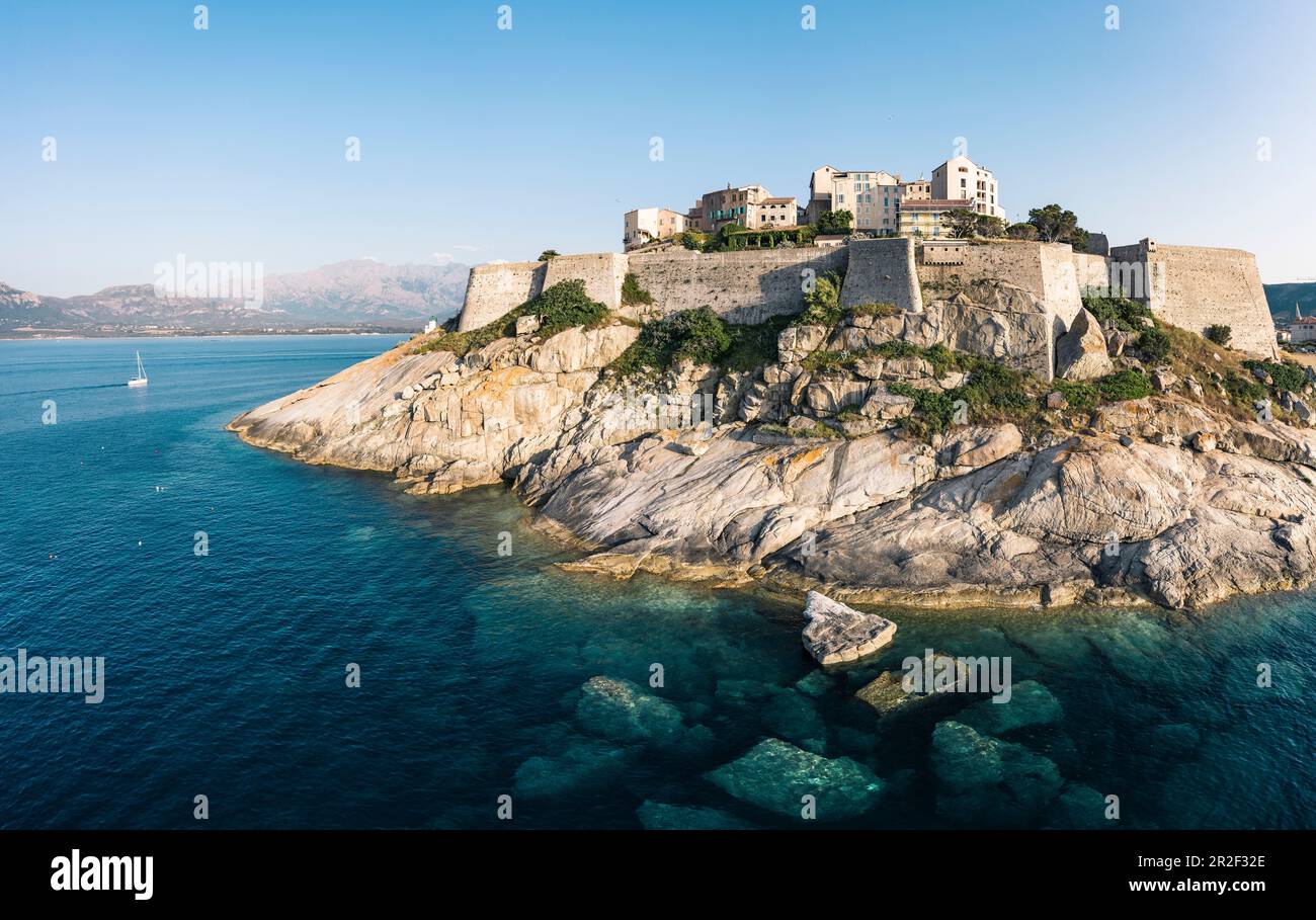 Aerial view of the citadel of Calvi, Corsica, France Stock Photo - Alamy