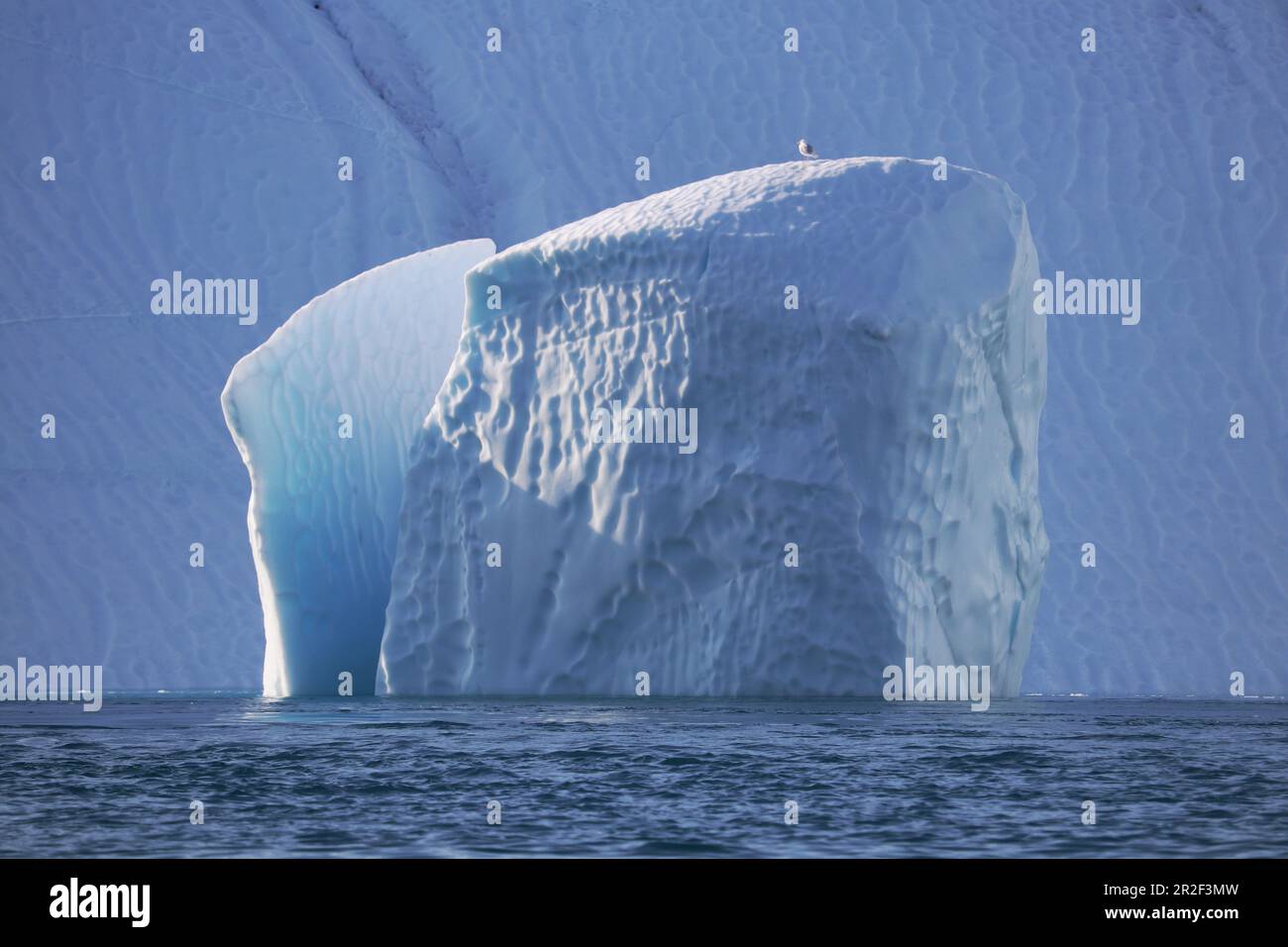 Disco Bay in West Greenland; Kangia ice fjord near Ilulissat; split ...
