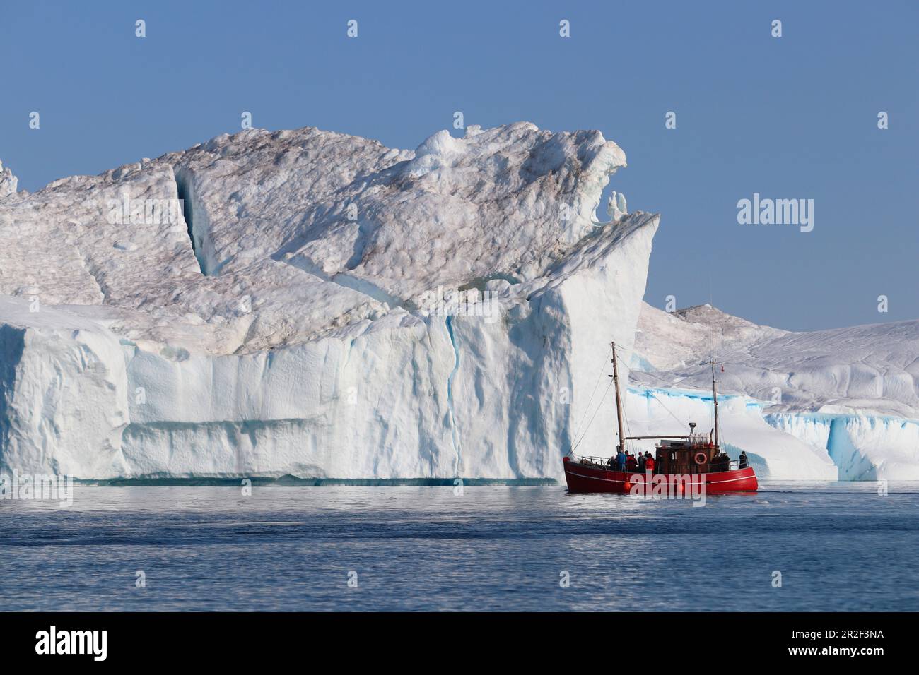 Disco Bay in West Greenland; Icebergs in the Kangia Icefjord near ...