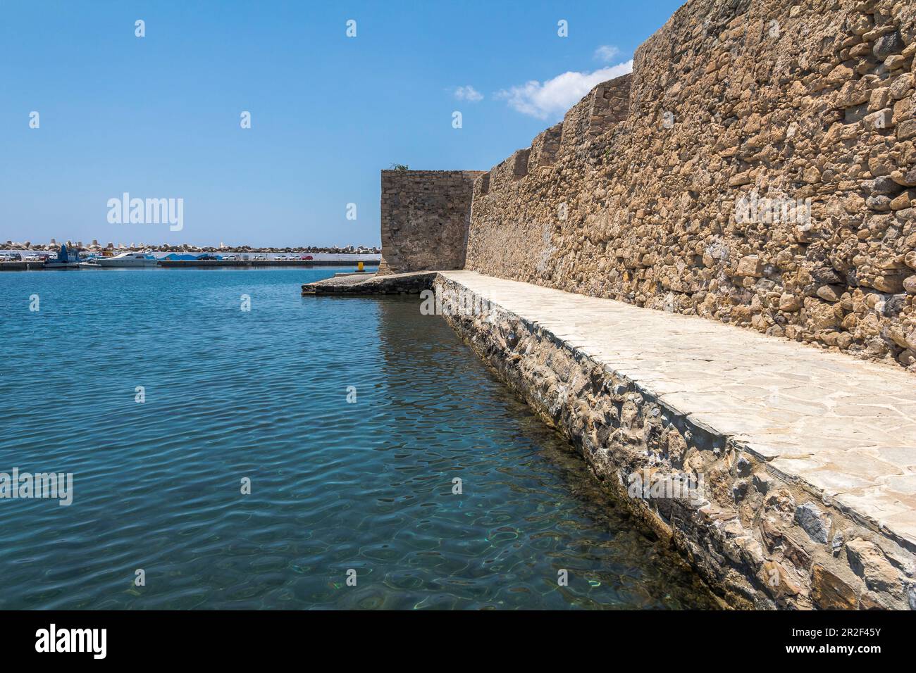 On the banks of the Kales Castle (Pirgos Koules) in Ierápetra, east ...