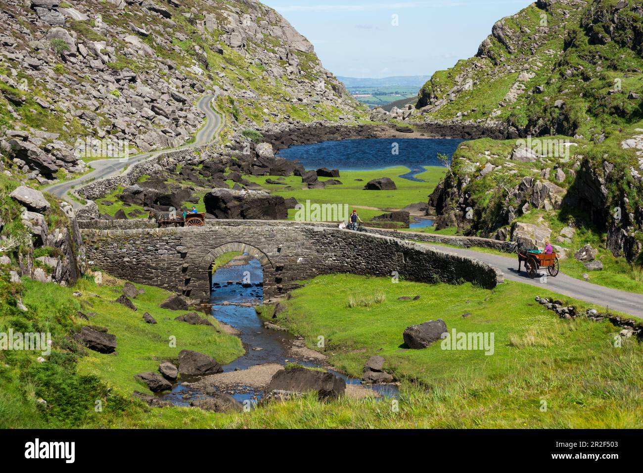 Stonebridge and Augher Lake along Gap of Dunloe Road, County Kerry ...