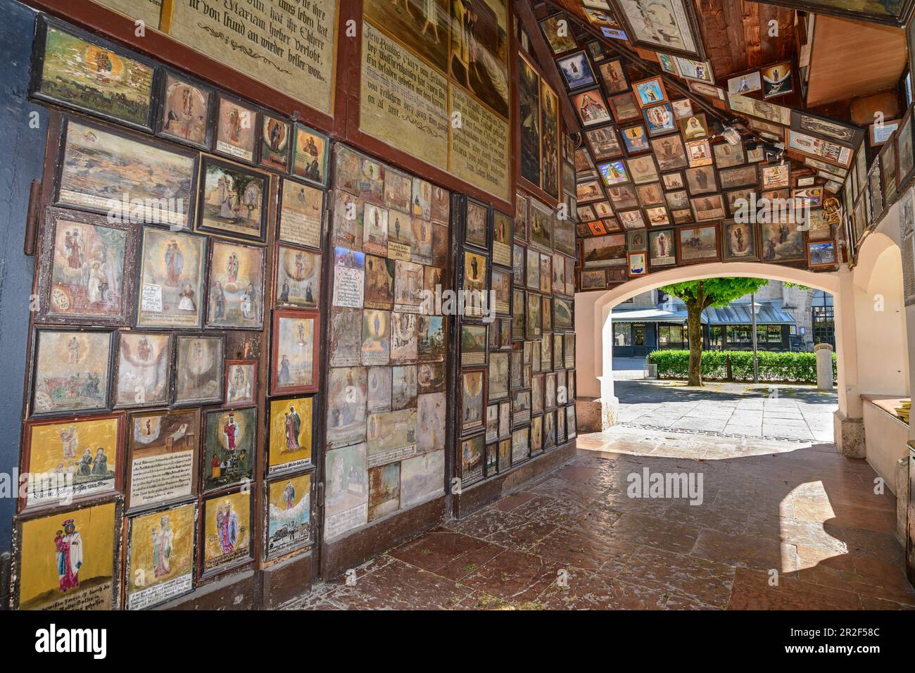 Votive tablets in the entrance of the Gnadenkapelle, Altötting ...