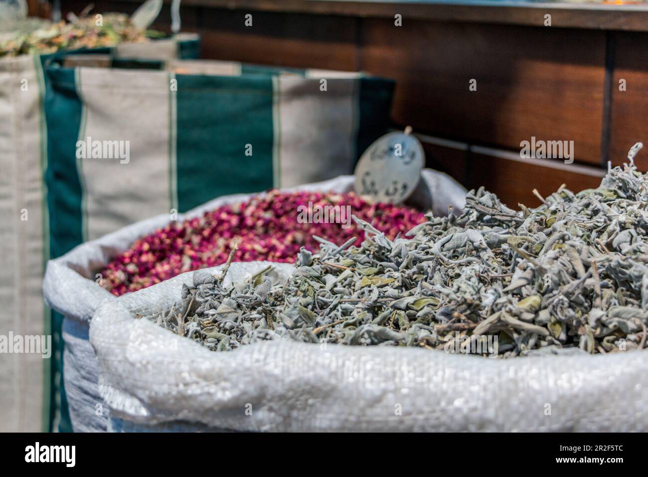 Spices and tea in the souk of Amman, Jordan Stock Photo - Alamy