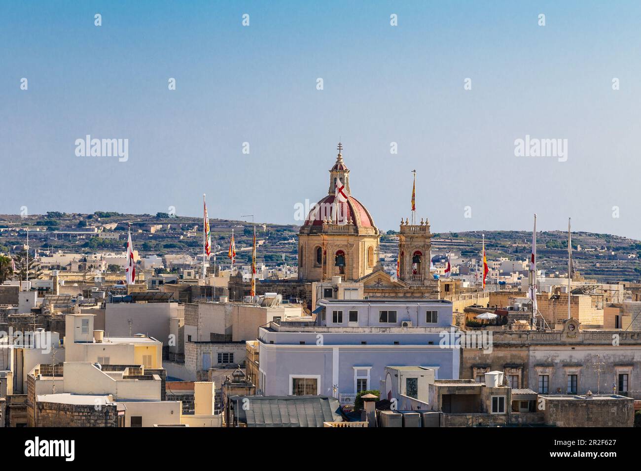 View of Victoria, the capital of Gozo, Malta Stock Photo - Alamy