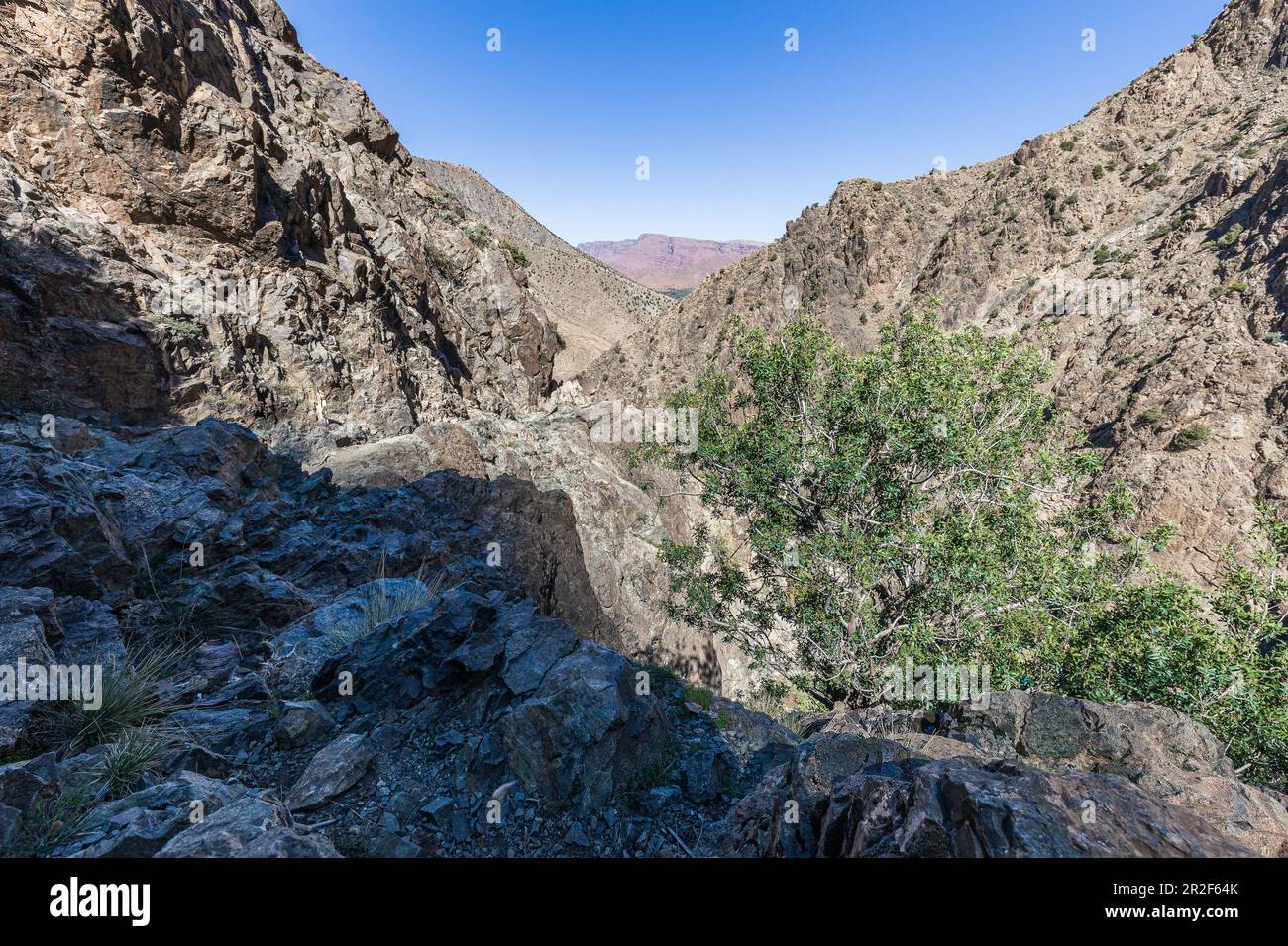 Hiking trail through the Atlas Mountains in Morocco Stock Photo - Alamy