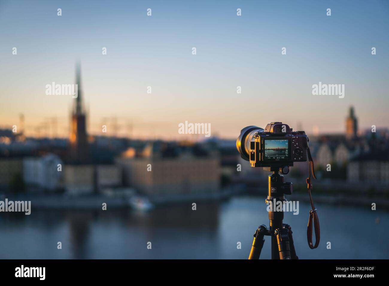 Camera with a view of Stockholm, Sweden Stock Photo - Alamy