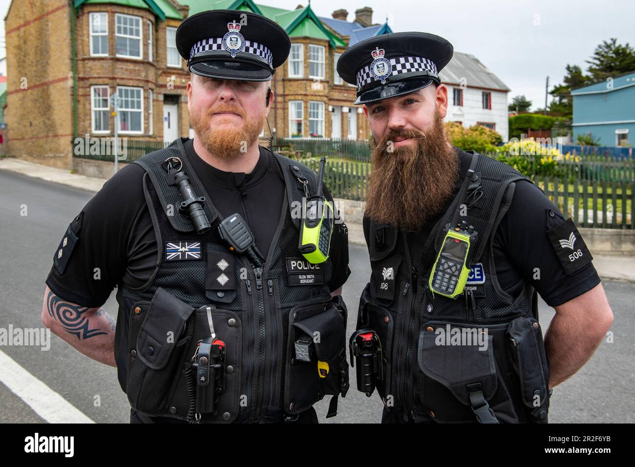 Friendly bearded police officers are ready to answer tourists ...