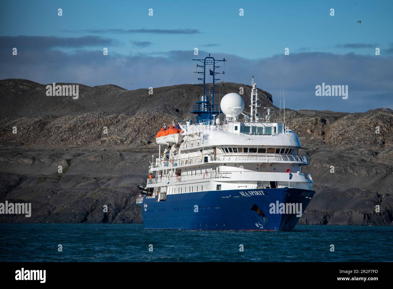 The expedition cruise ship Sea Spirit (Poseidon Expeditions) awaits the ...