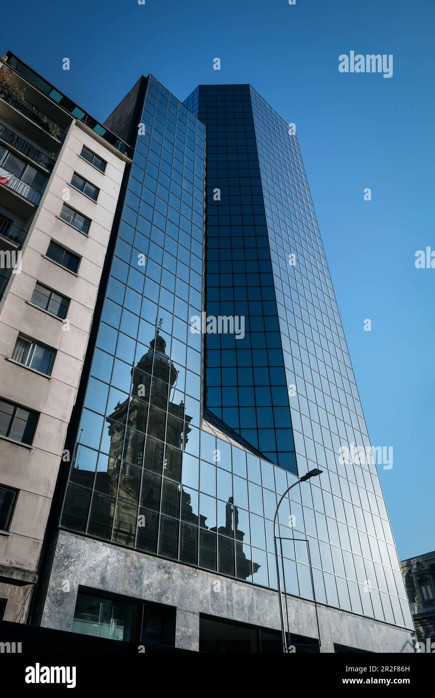 The historic cathedral of Santiago de Chile, Chile, South America is ...