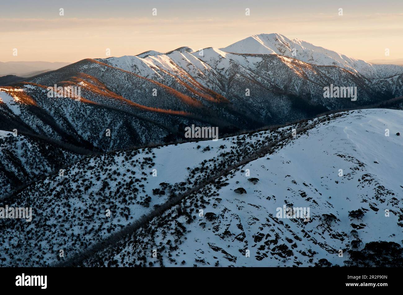 Mt. Feathertop with the Razorback Ridge in Alpine National Park in the ...