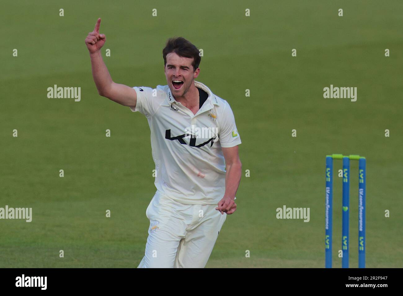 Celebrates after bowling hi-res stock photography and images - Alamy