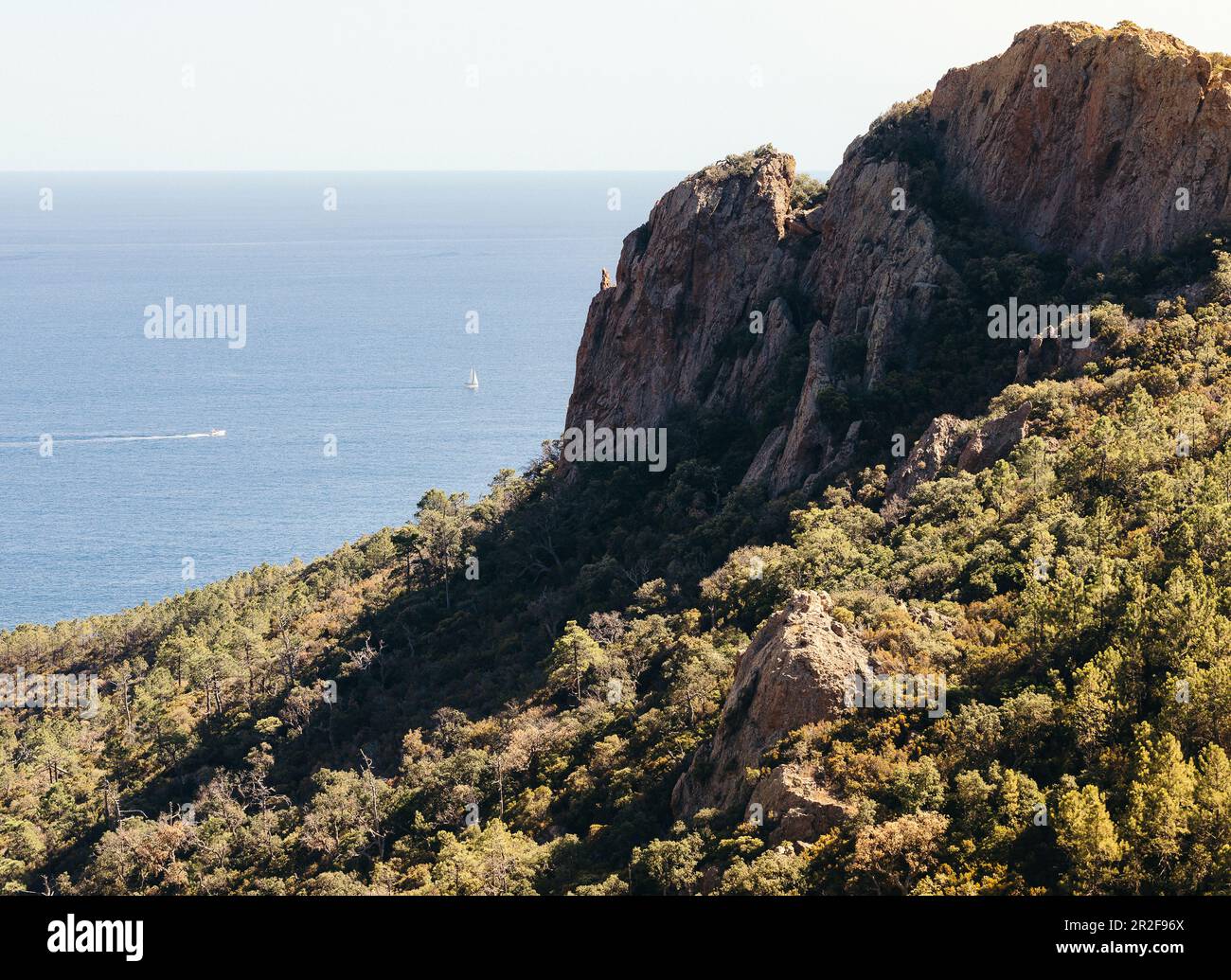 In the Esterel coastal mountains, near Agay, district of Saint Raphael ...