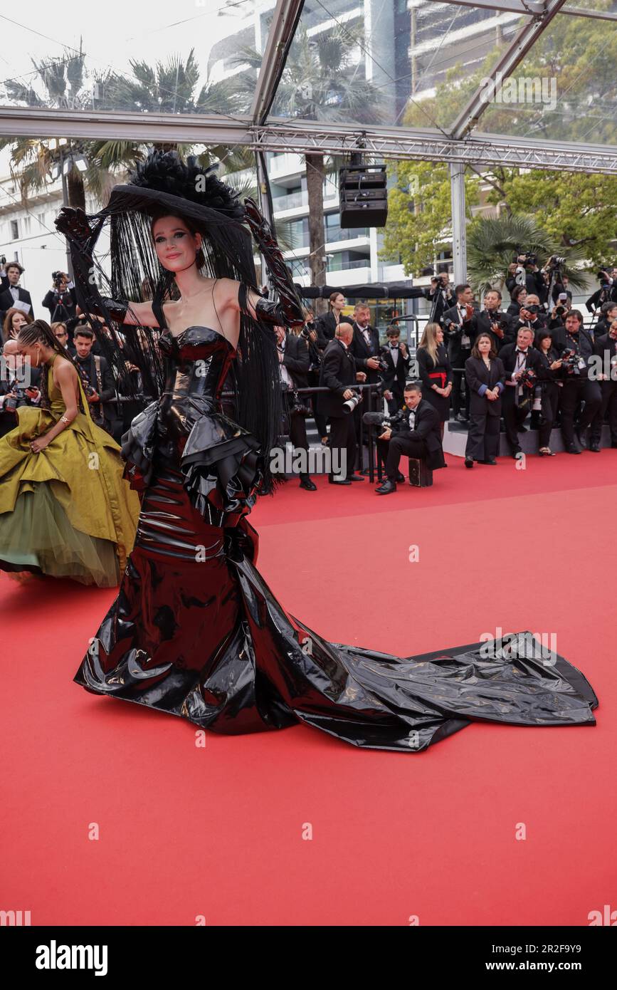 Polli Cannabis poses for photographers upon arrival at the premiere of ...