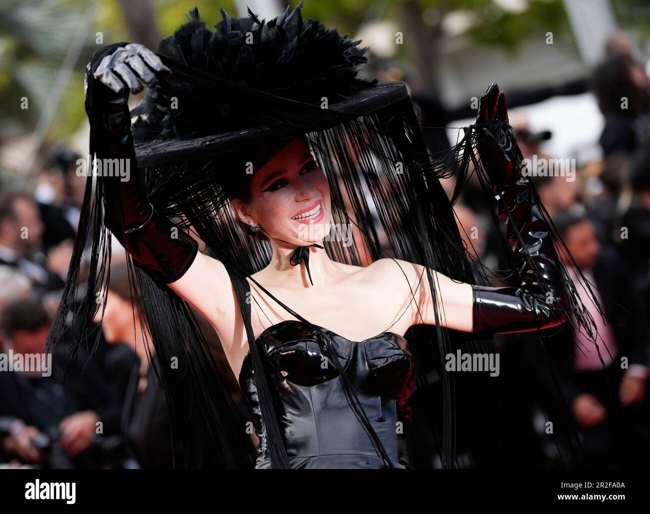 Polli Cannabis poses for photographers upon arrival at the premiere of ...