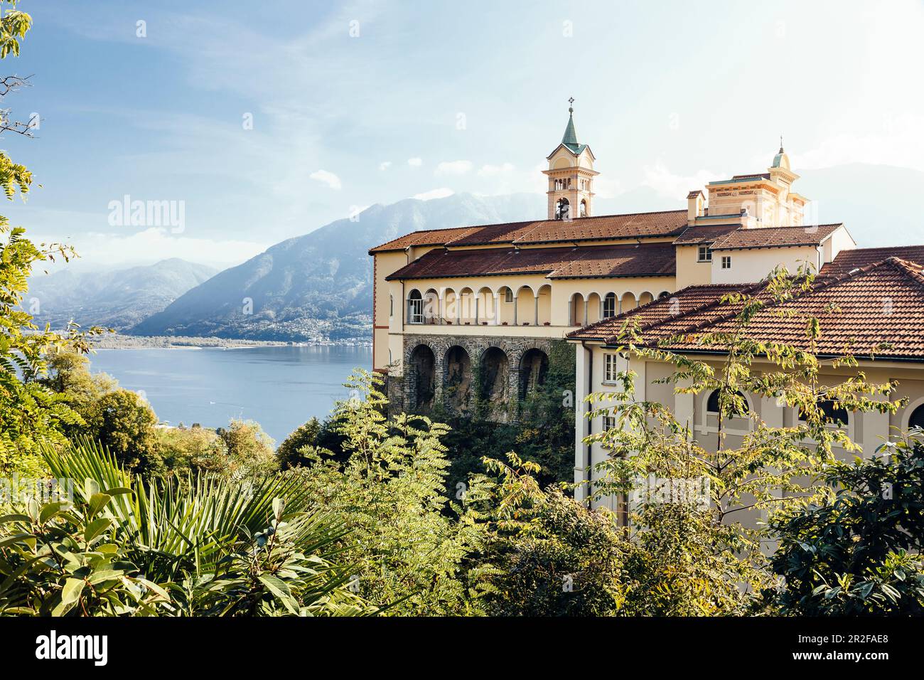 Sanctuary of Madonna del Sasso, Locarno, Lake Maggiore, Italy Stock ...