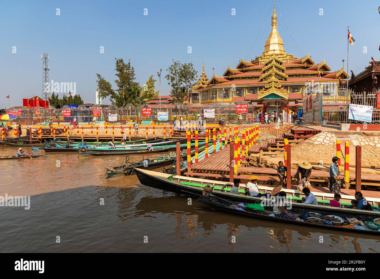 Phaung Daw Oo Pagoda on Inle Lake, Heho, Myanmar Stock Photo - Alamy