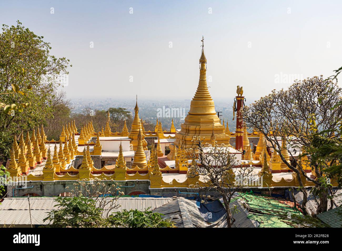 Pagoda at the top of mandalay hill hi-res stock photography and images - Alamy