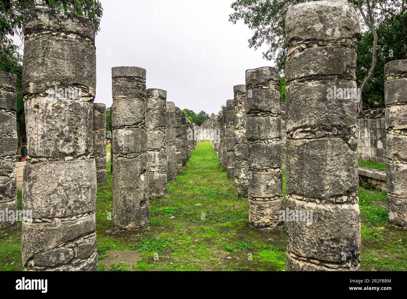 Ancient temple ruins in the grounds of "Chichen Itza", Yucatan ...