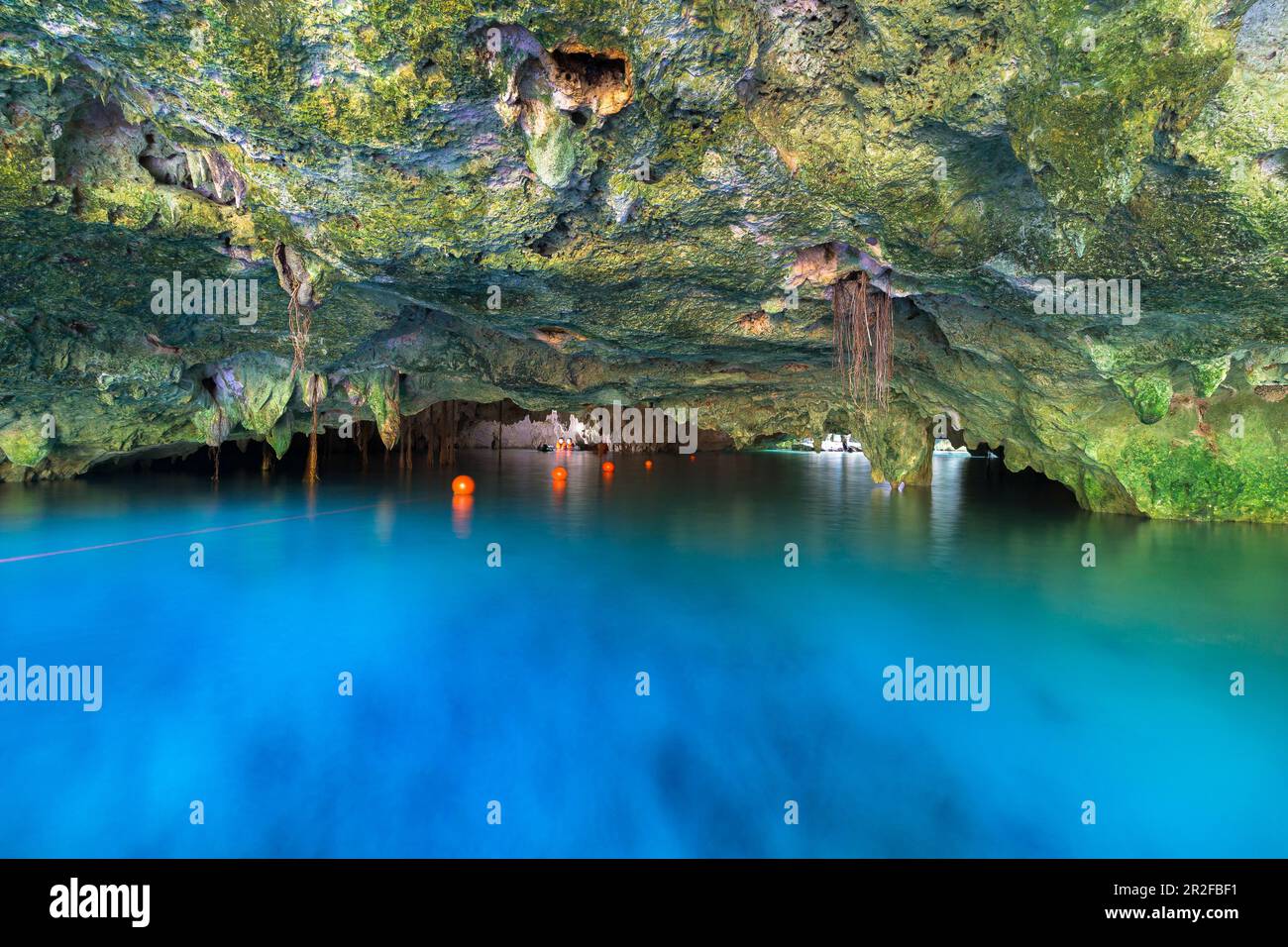 Gran Cenote - open karst cave in Tulum filled with water. Quintana Roo ...