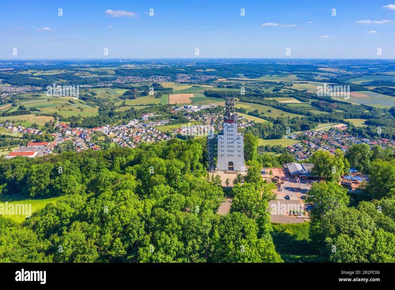 Aerial view of the German-French meeting place at Schaumbergturm near ...