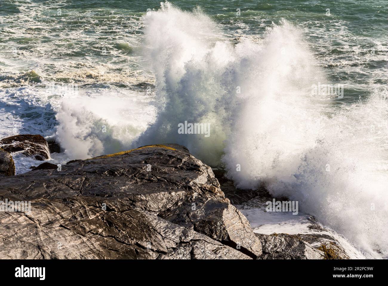 Strong waves at Diaz Point - sight near Lüderitz, Namibia Stock Photo ...