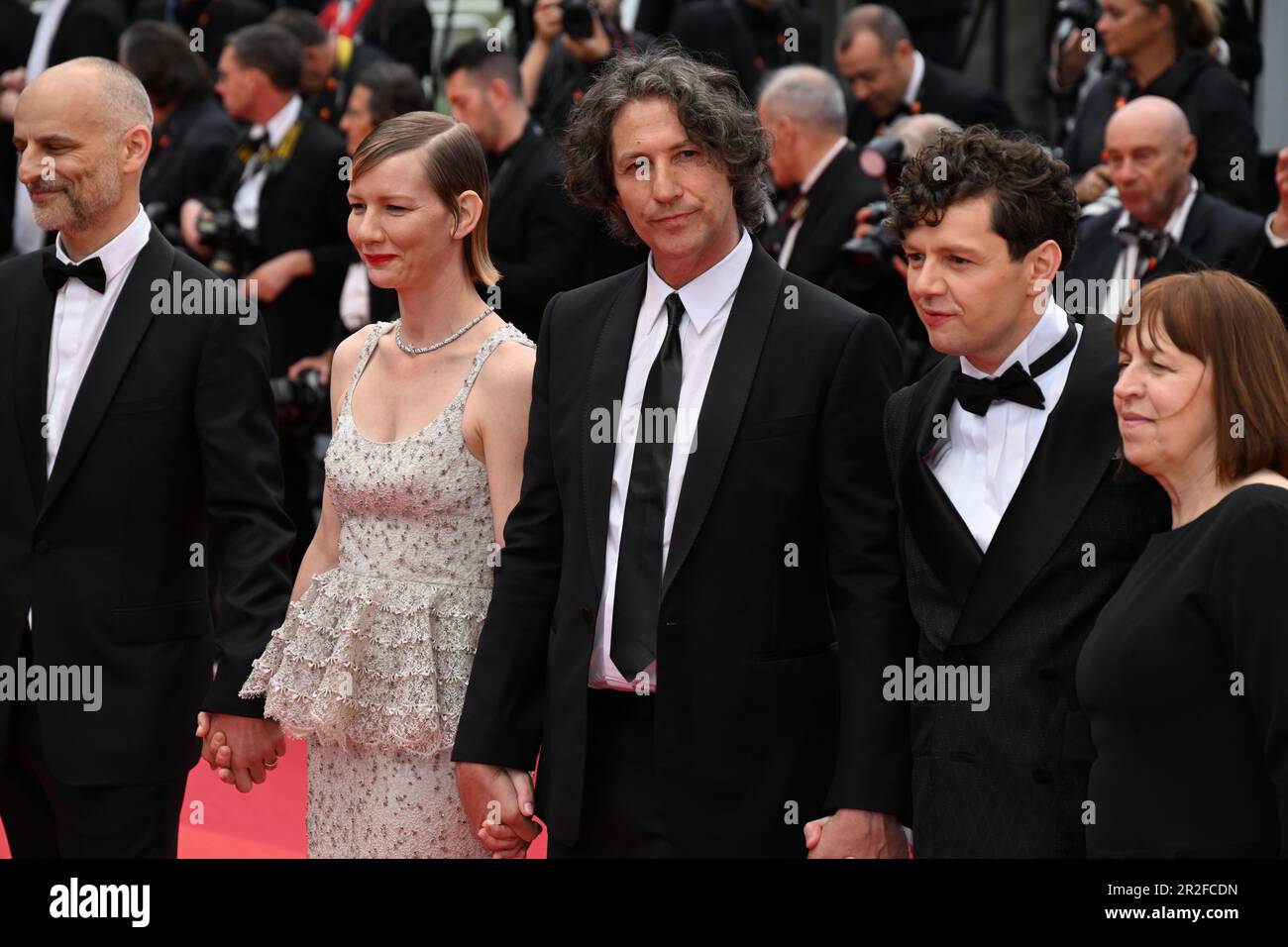 (left to right) James Wilson, Sandra Huller, Jonathan Glazer, Christian ...