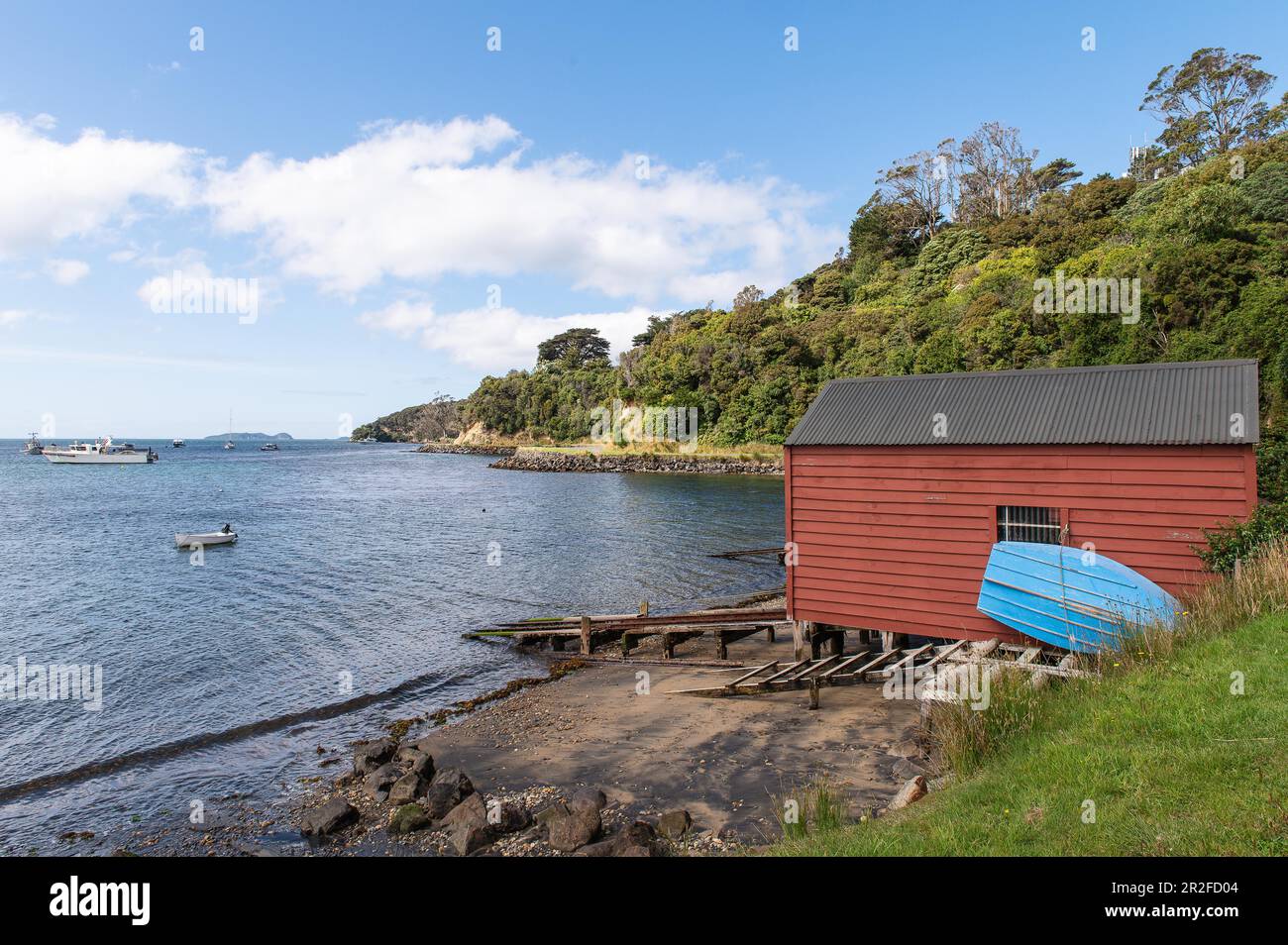 Halfmoon Bay, Oban, Stewart Island, South Island, New Zealand Stock ...