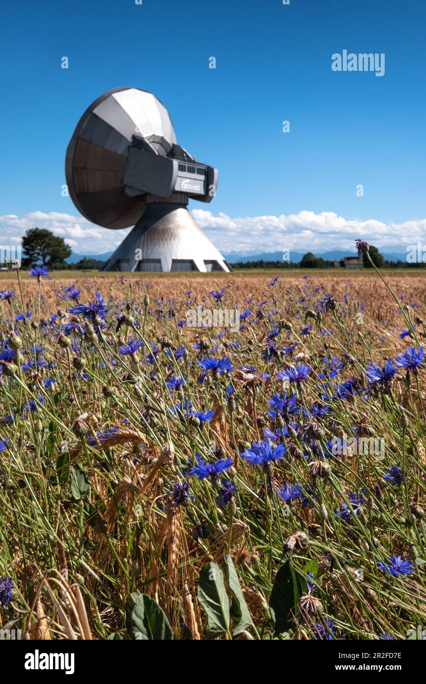 View of the parabolic mirror in Raisting at the earth station, Raisting ...