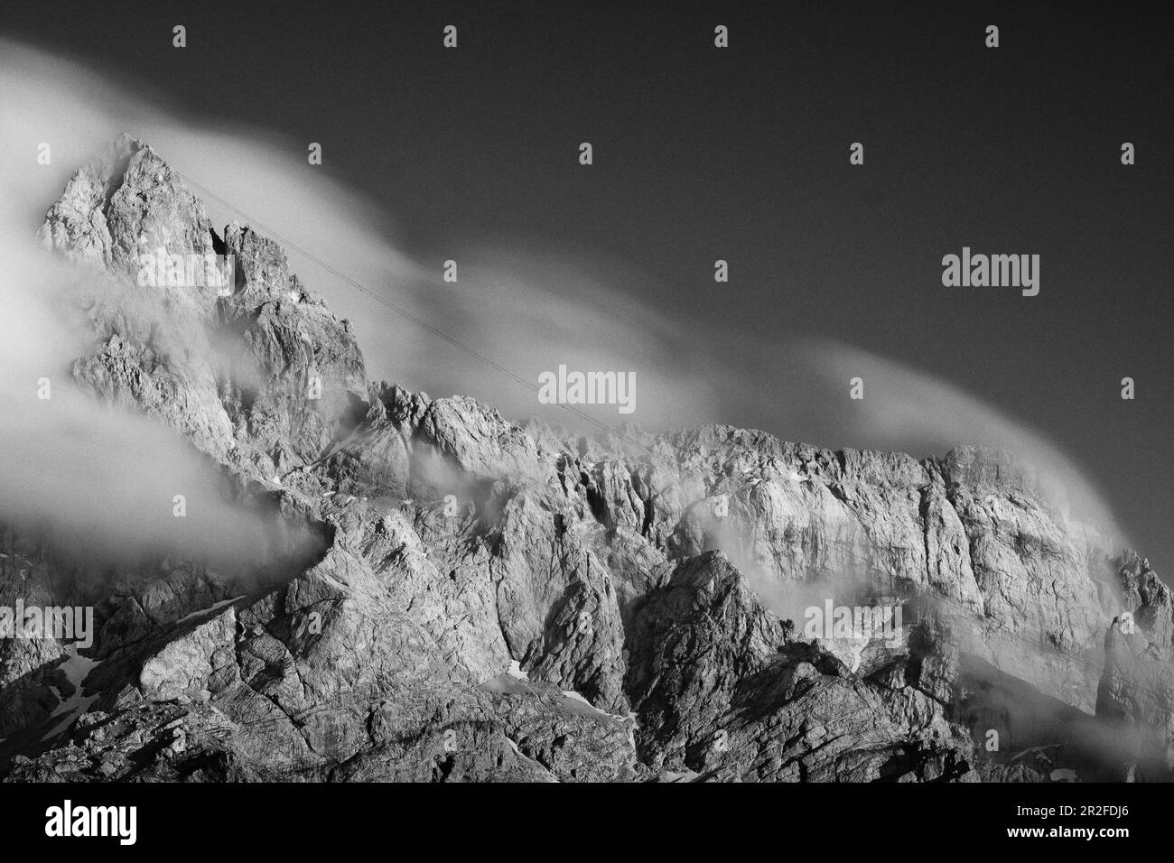 View of the Zugspitze massif, Grainau, Bavaria, Germany, Europe Stock ...