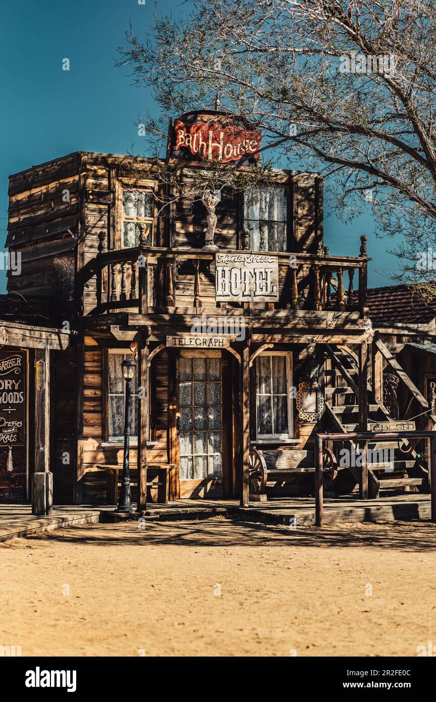 Mane Street in Pioneertown, Joshua Tree National Park, California, USA ...