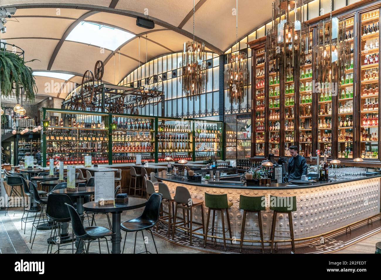 Interior of the El Nacional restaurant in Barcelona, Catalonia Stock ...