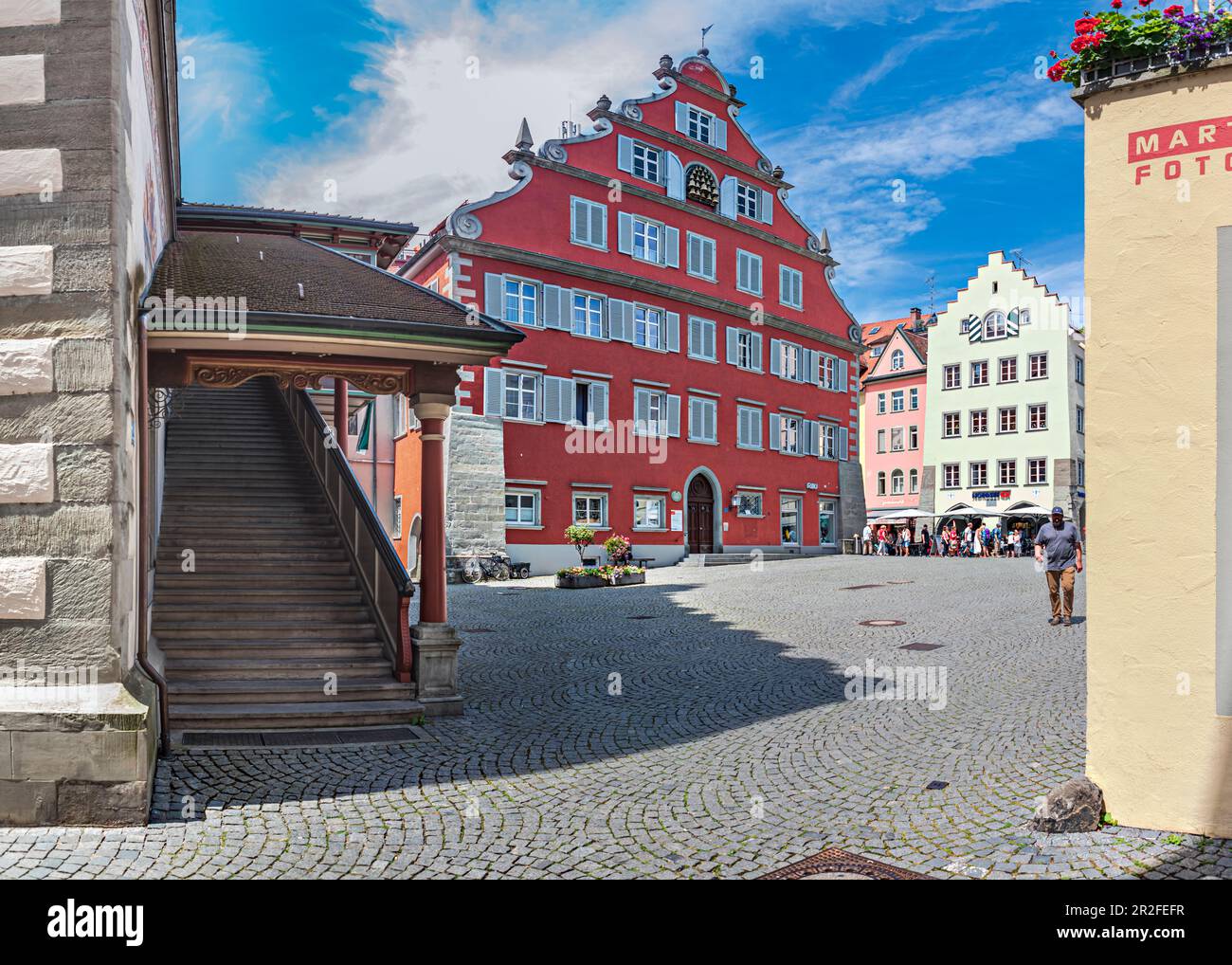 Old town hall on Landau island in Lindau, Bavaria, Germany Stock Photo ...