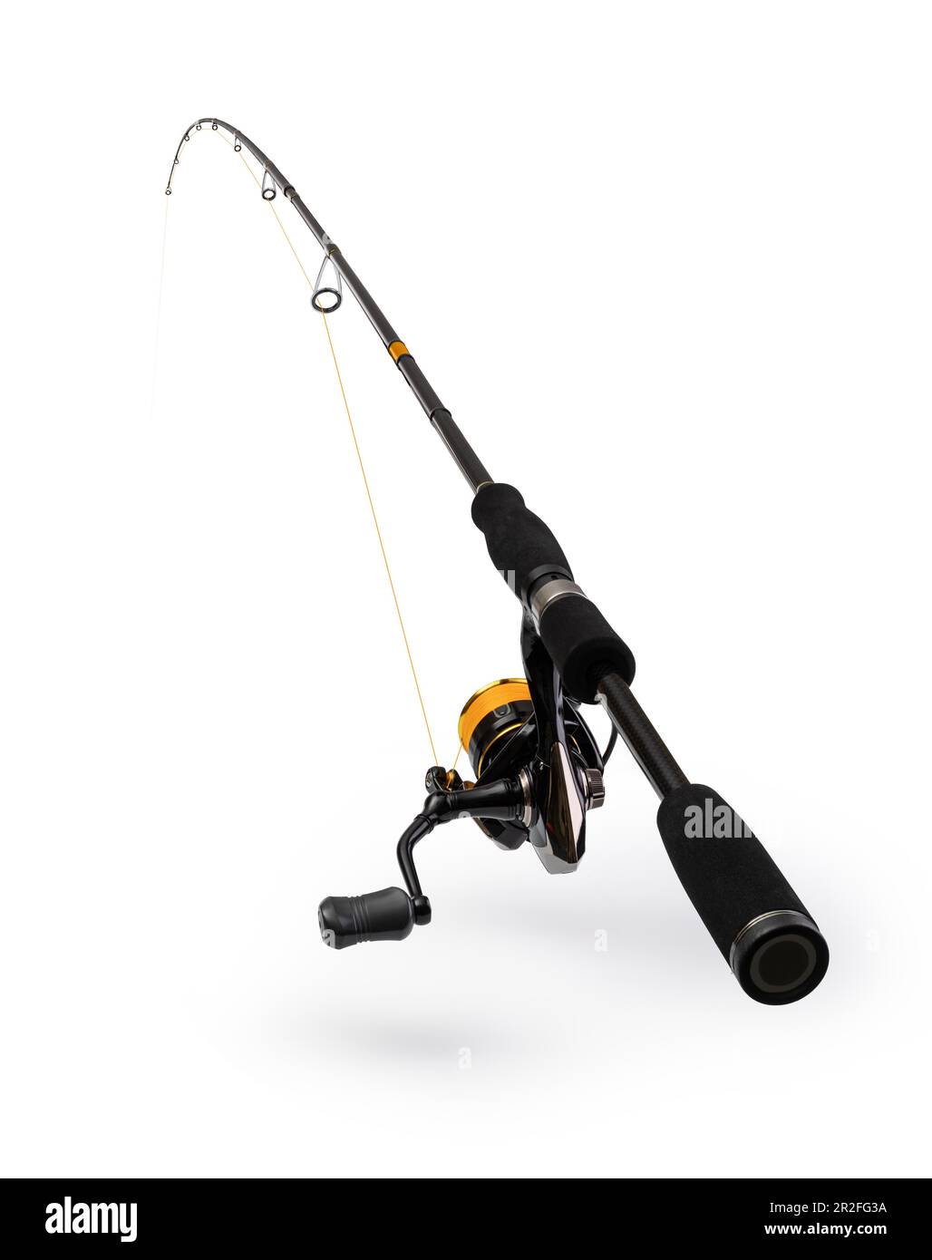Fishing rod white background Cut Out Stock Images & Pictures - Alamy