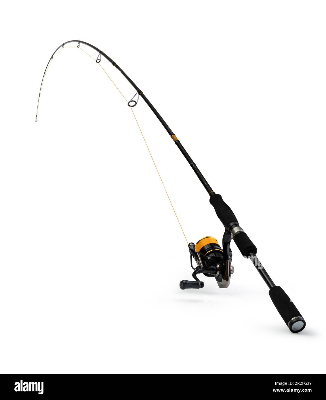Fishing rod white background Cut Out Stock Images & Pictures - Alamy