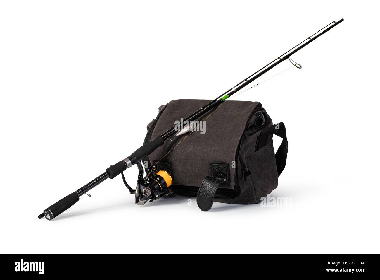 fishing rod isolated on white background Stock Photo - Alamy
