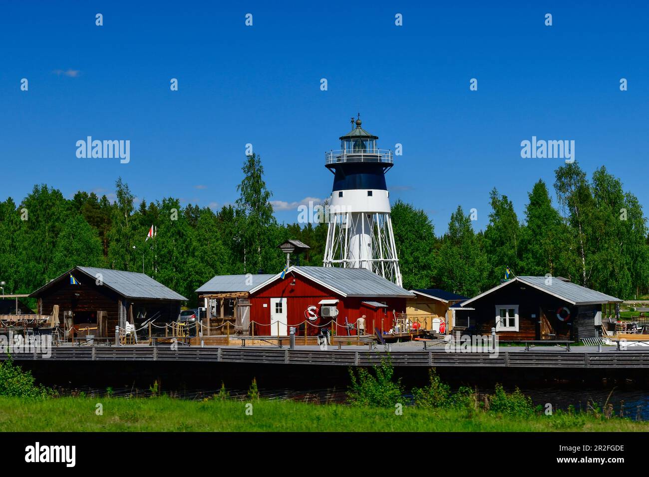 Leisure facility with lighthouse near Piteå, Västerbottens Län, Sweden ...