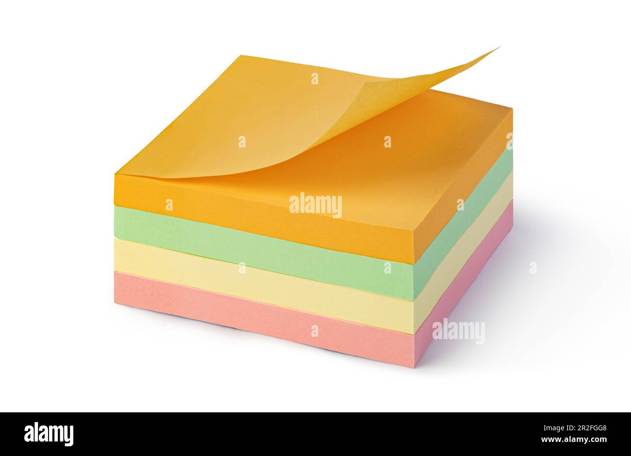 block of paper notes isolated on white background Stock Photo - Alamy