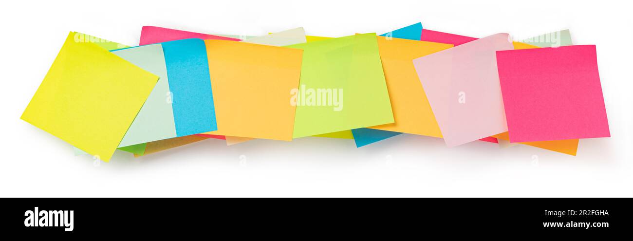 Colorful stickers, isolated on white background Stock Photo - Alamy