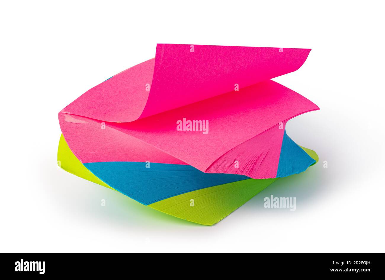 block of paper notes isolated on white background Stock Photo - Alamy