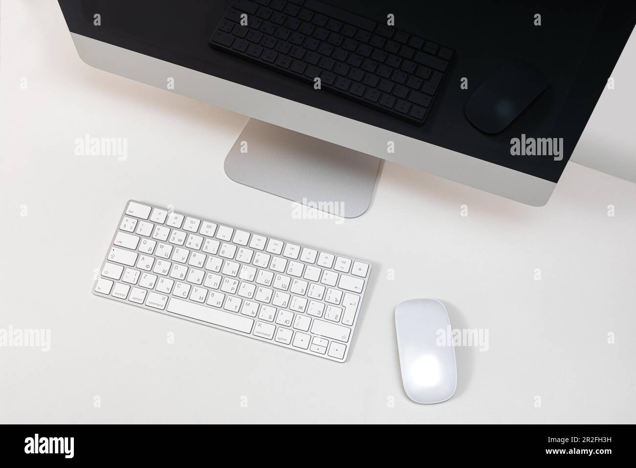 Desktop computer isolated on a white background. Desktop PC Stock Photo ...