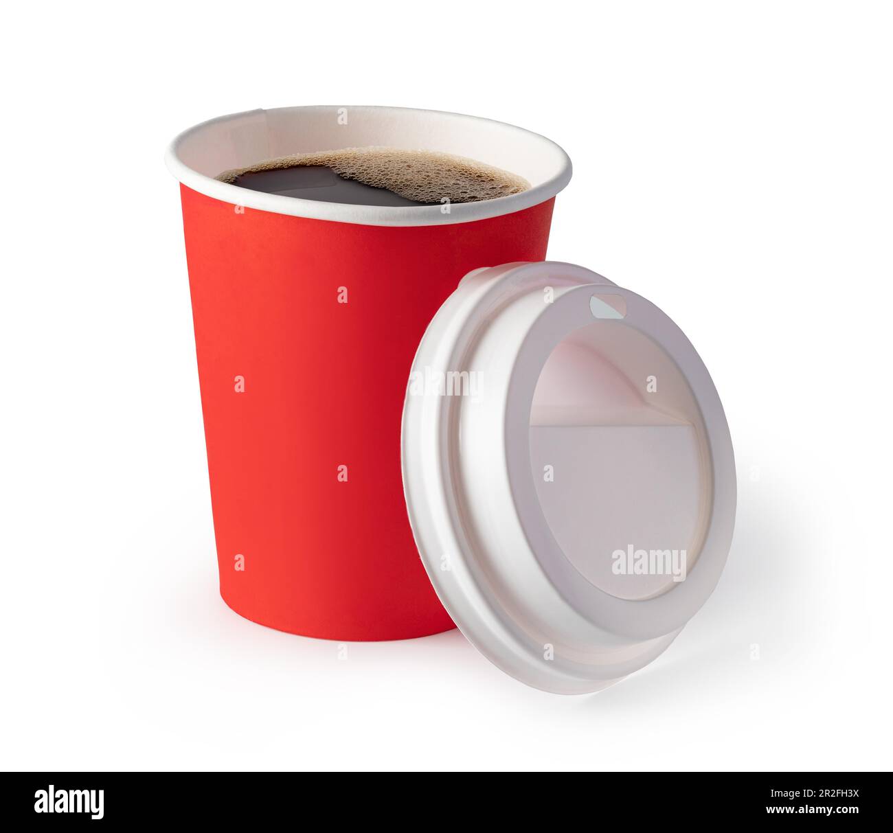 Paper cup of coffee isolated on white background Stock Photo - Alamy