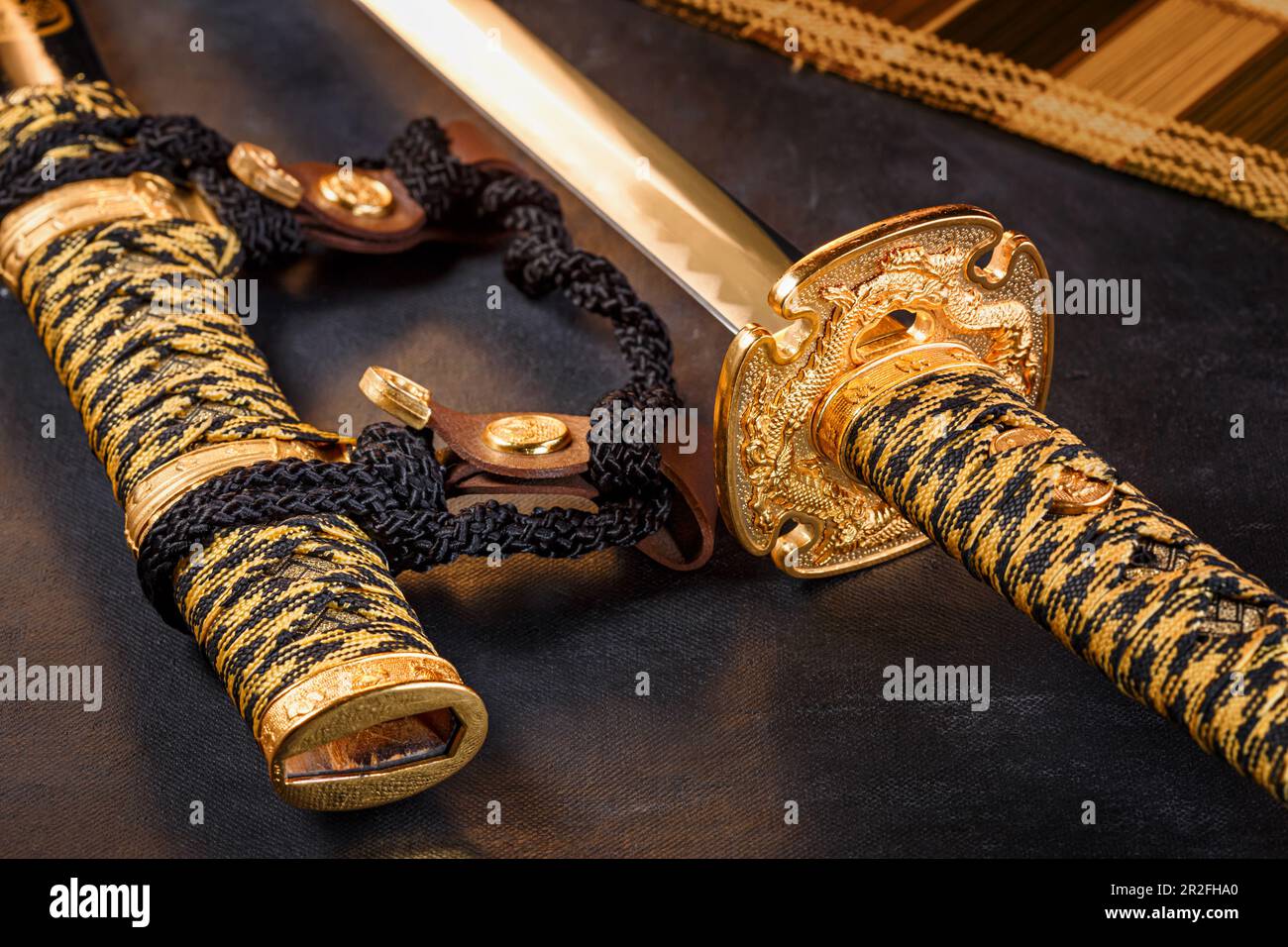 Japanese samurai katana sword and scabbard close up. Photo of a weapon ...