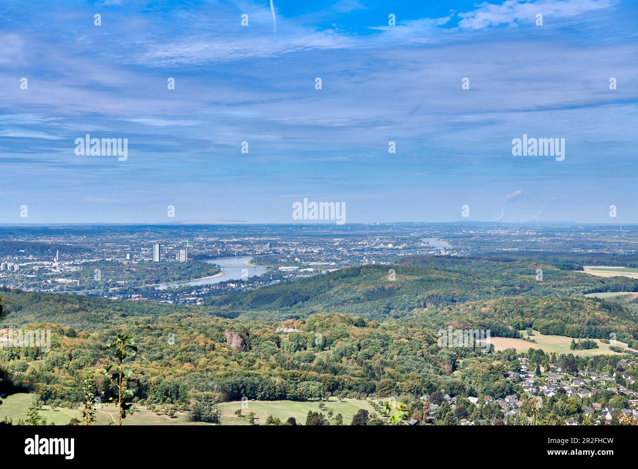 View from the Mount of Olives over the Siebengebirge to Bonn and ...