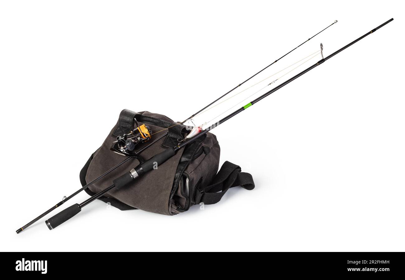 fishing rod isolated on white background Stock Photo - Alamy