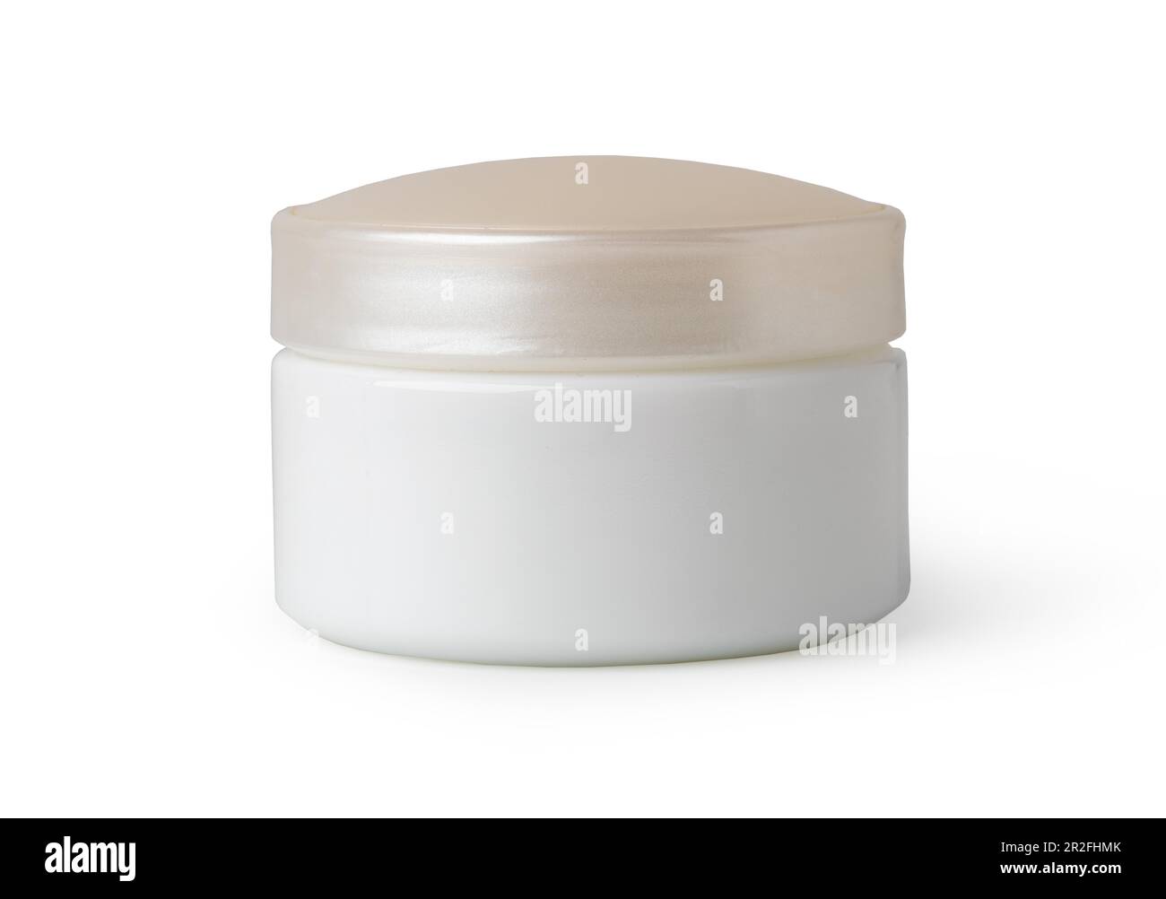 Jar cosmetics on white Cut Out Stock Images & Pictures - Alamy