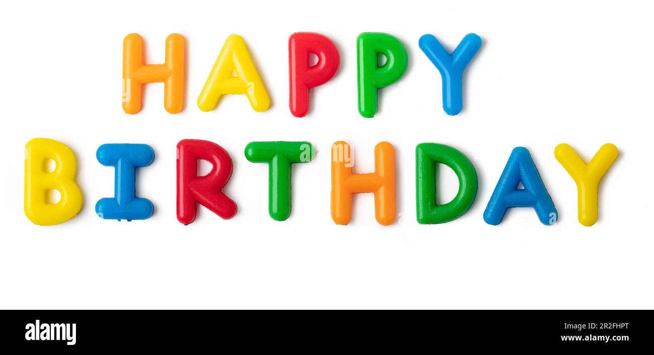 The Word Happy Birthday In Bubble Letters