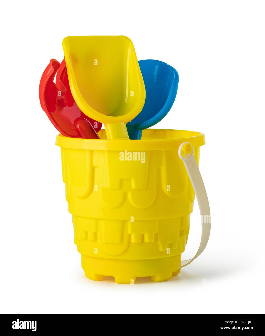 Baby toy bucket and shovel rake isolated on white background Stock ...