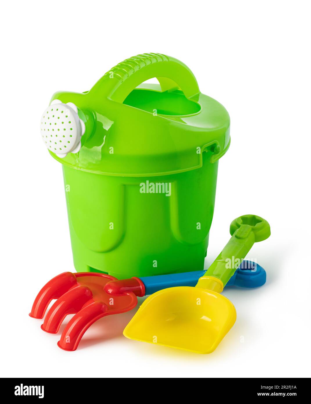 Baby toy bucket and shovel rake isolated on white background Stock ...